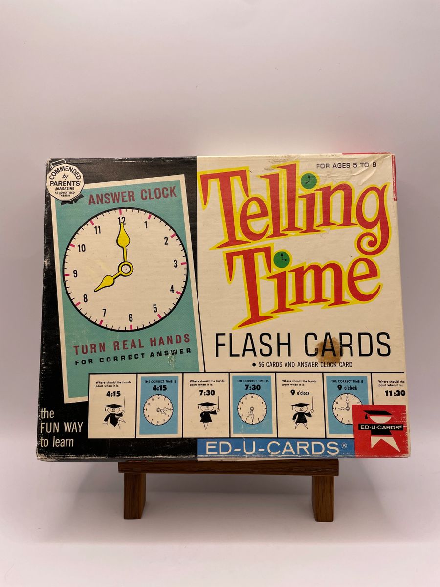 Vintage Telling Time Flash Cards